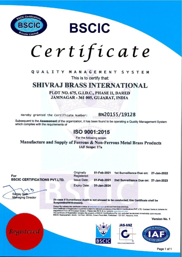 QUALITY - Accredited by BSCIC | IAF | JAS-ANZ